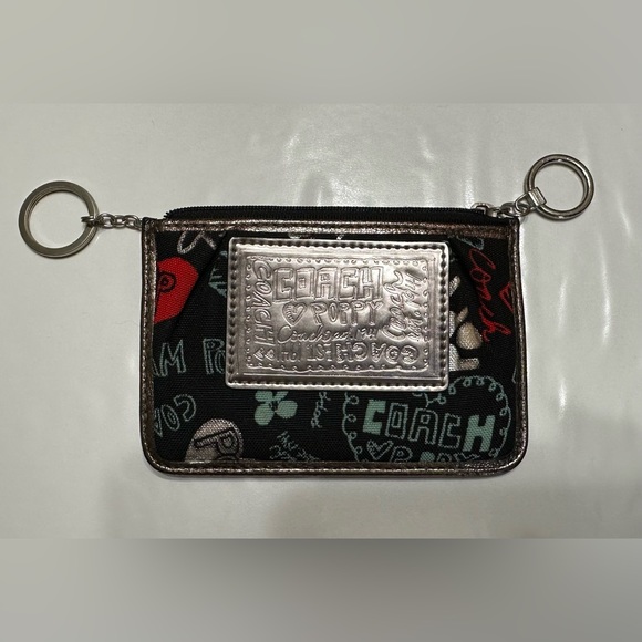 Coach | Bags | Coach Poppy Limited Edition Graffiti Black Keychain And ...